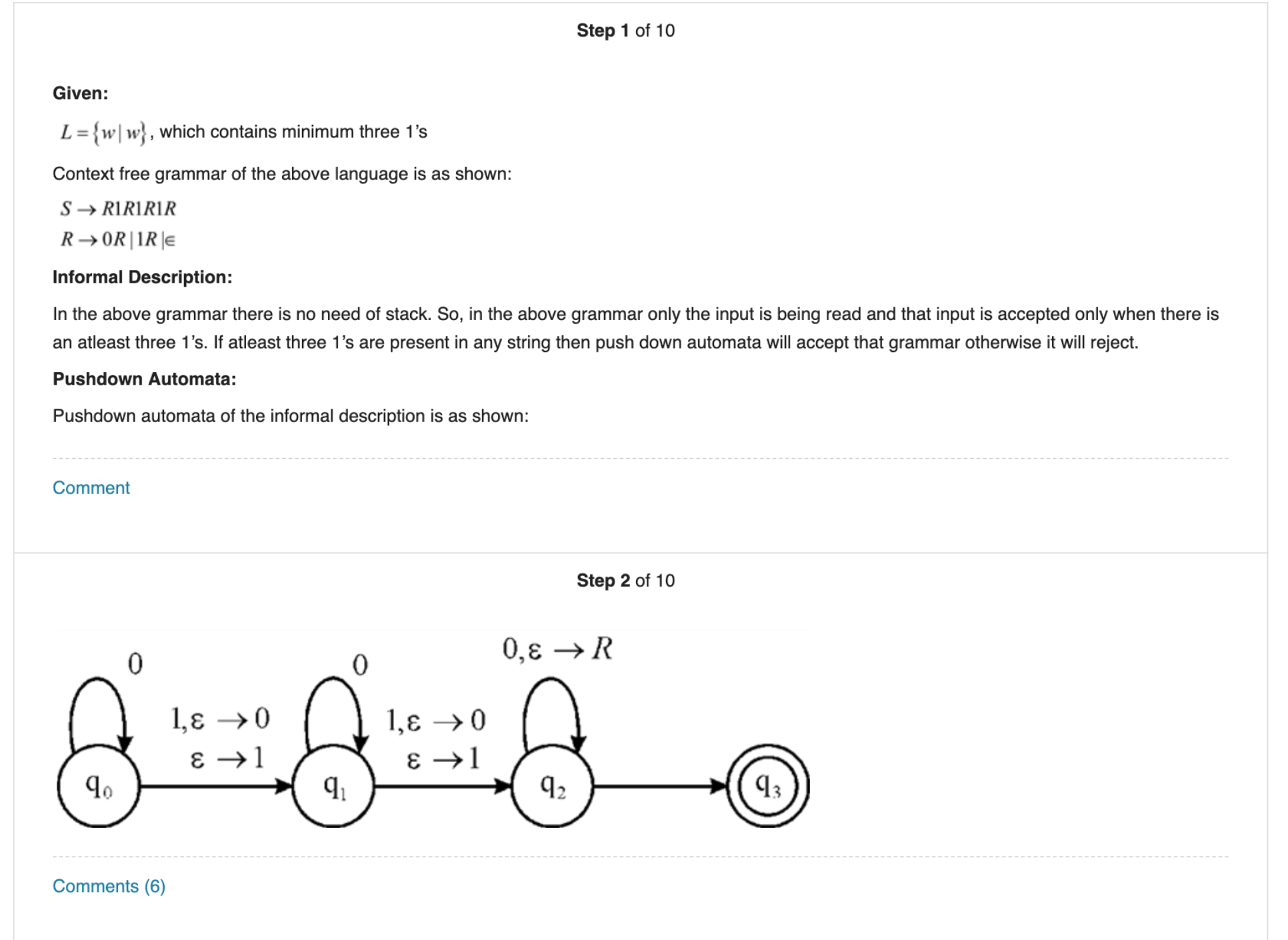 Solved Give informal description and state diagram of | Chegg.com