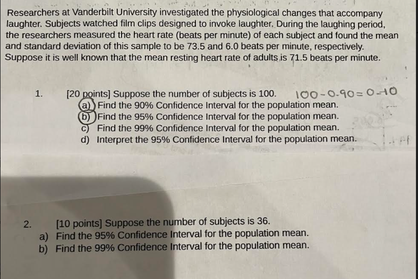 Solved Please show me how to do number 2. Please write it on | Chegg.com
