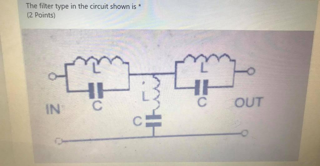 Solved LPF BPF BSF HPF all pass filter is not a filter | Chegg.com