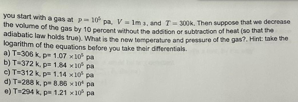 Solved 2.0 The ideal gas law, pV=NkT where p is the | Chegg.com