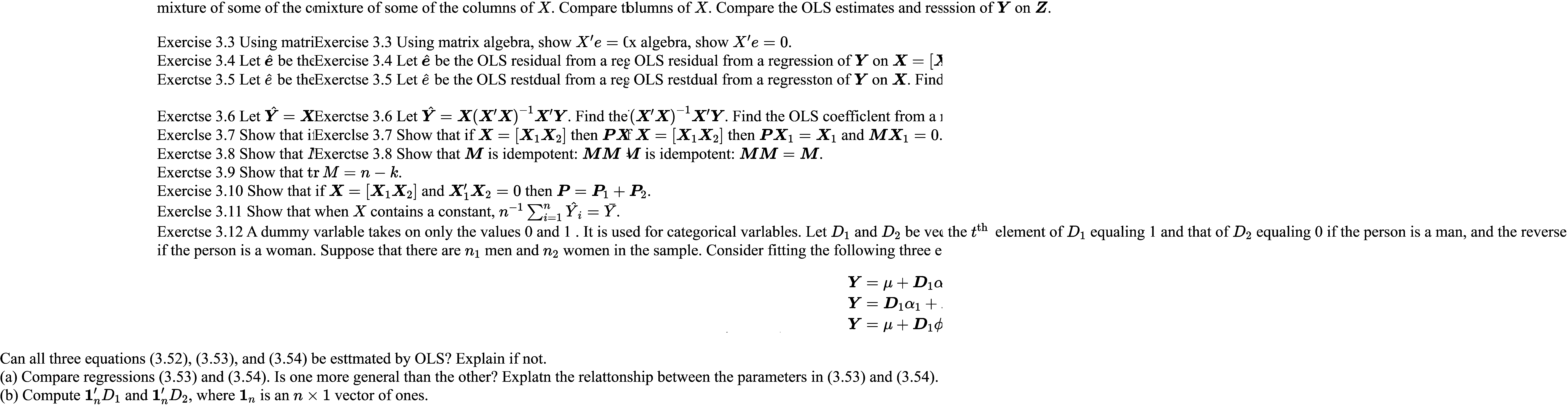 Solved Z=XCExercise 3.3 Using matriExercise 3.3 Using matrix | Chegg.com