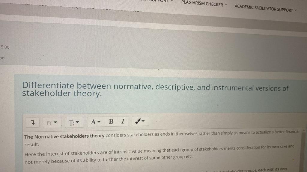 Solved Differentiate between normative, descriptive, and | Chegg.com