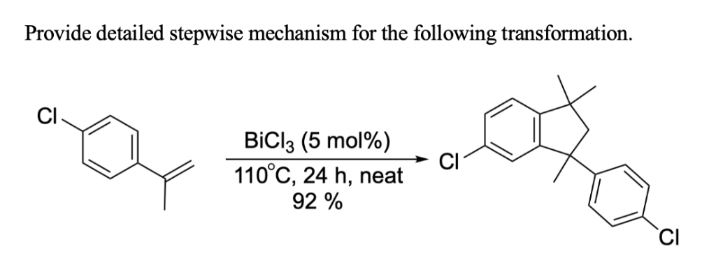 Solved Provide detailed stepwise mechanism for the following | Chegg.com