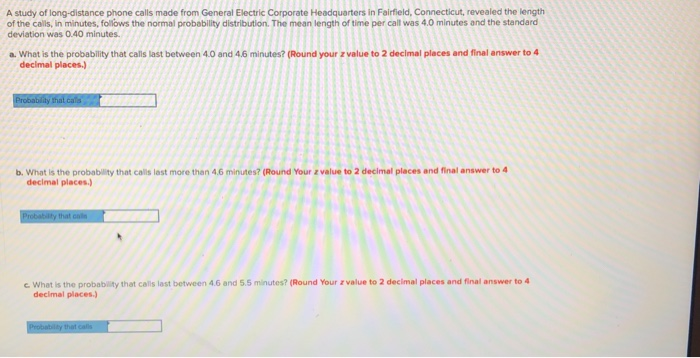 Solved A study of long-distance phone calls made from | Chegg.com
