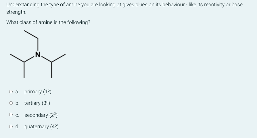 Solved Understanding the type of amine you are looking at | Chegg.com