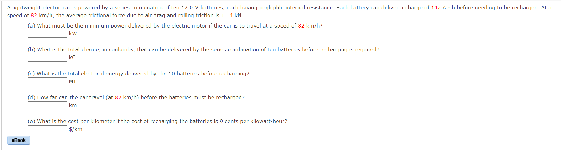 Solved speed of 82 km/h, the average frictional force due to | Chegg.com