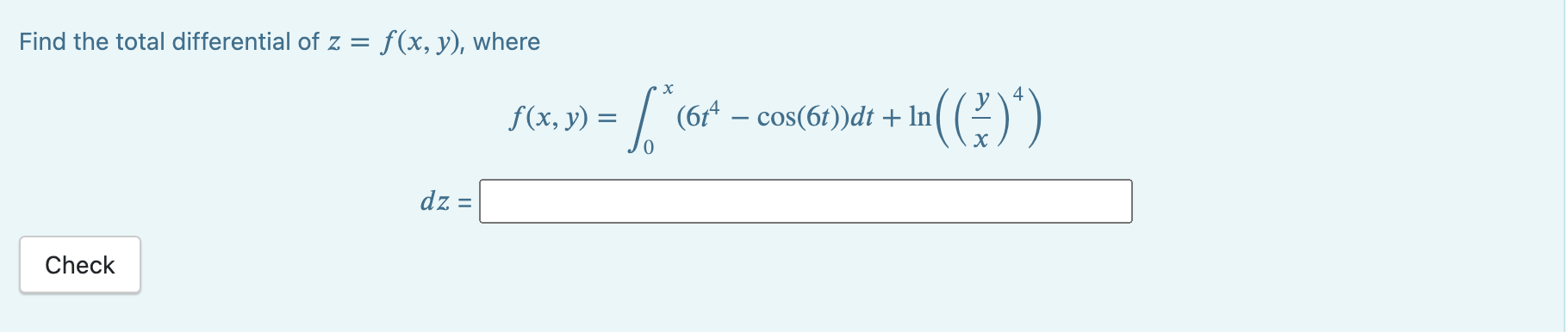 Solved Find the total differential of z=f(x,y), where | Chegg.com