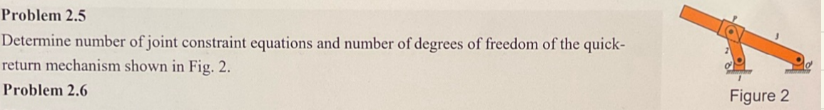 Solved Problem 2.5Determine number of joint constraint | Chegg.com