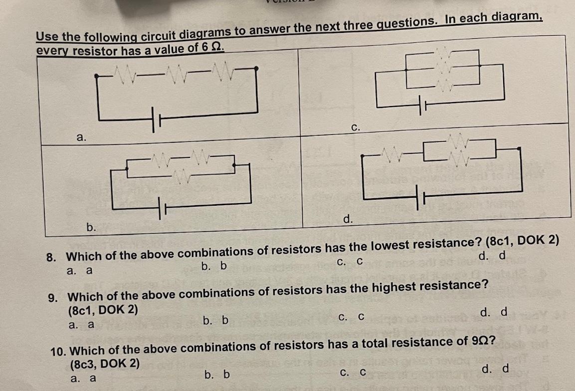 Solved a. a b. b c. C d. d 9. Which of the above | Chegg.com