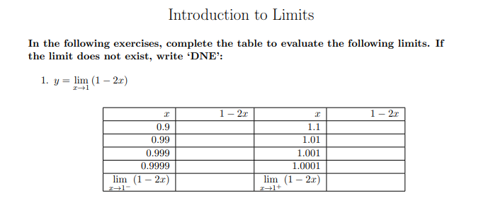 Solved Introduction to Limits In the following exercises, | Chegg.com