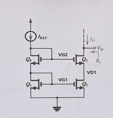 Solved This is cascode circuit. 1) Find the VG1, VG2, VD1 | Chegg.com