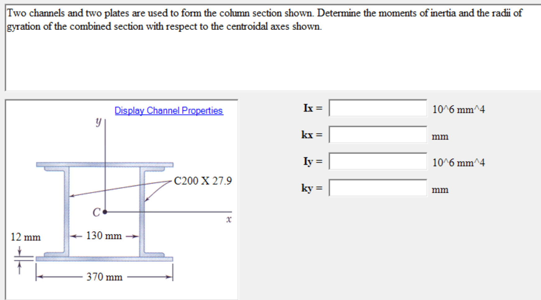 Solved Two channels and two plates are used to form the | Chegg.com