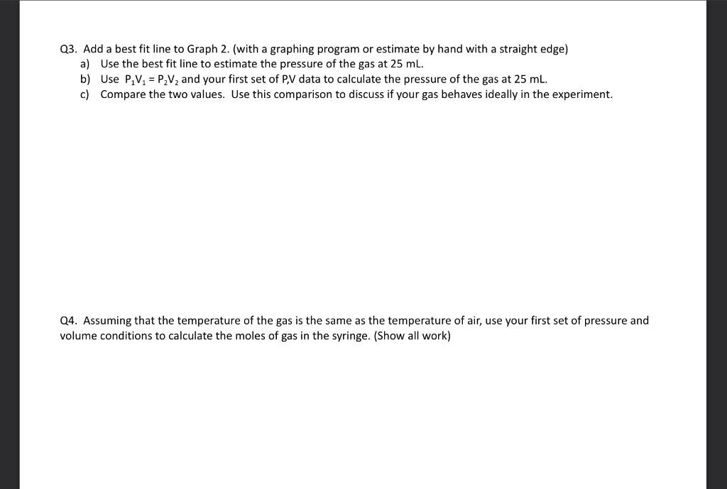 Solved Calculate 1/V for Graph 2 Q1. Looking at Graphs 1 and | Chegg.com