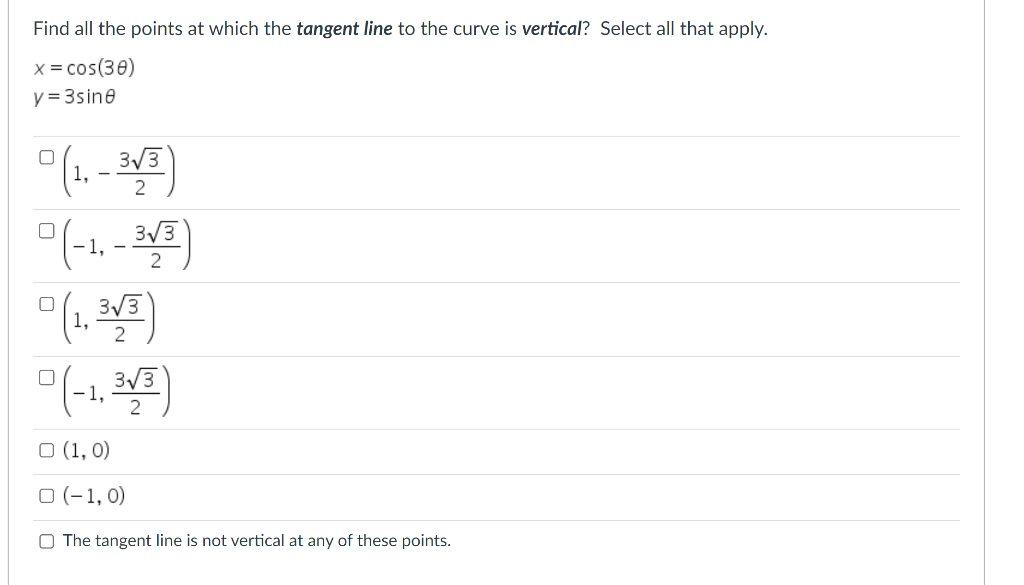 Solved Which of the following polar points is equivalent to | Chegg.com