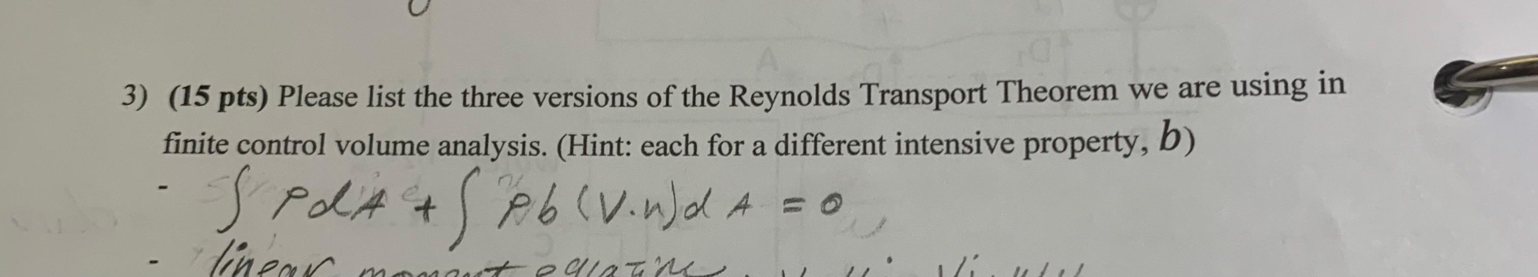 Solved 3) (15 pts) Please list the three versions of the | Chegg.com