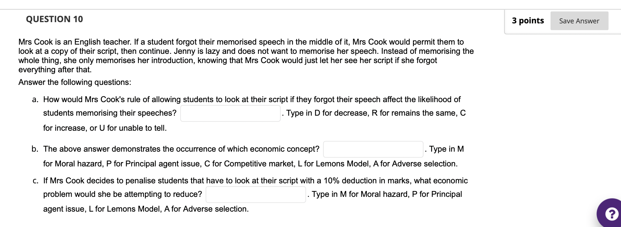 Solved Answer this question 10. Mrs Cook is an English | Chegg.com