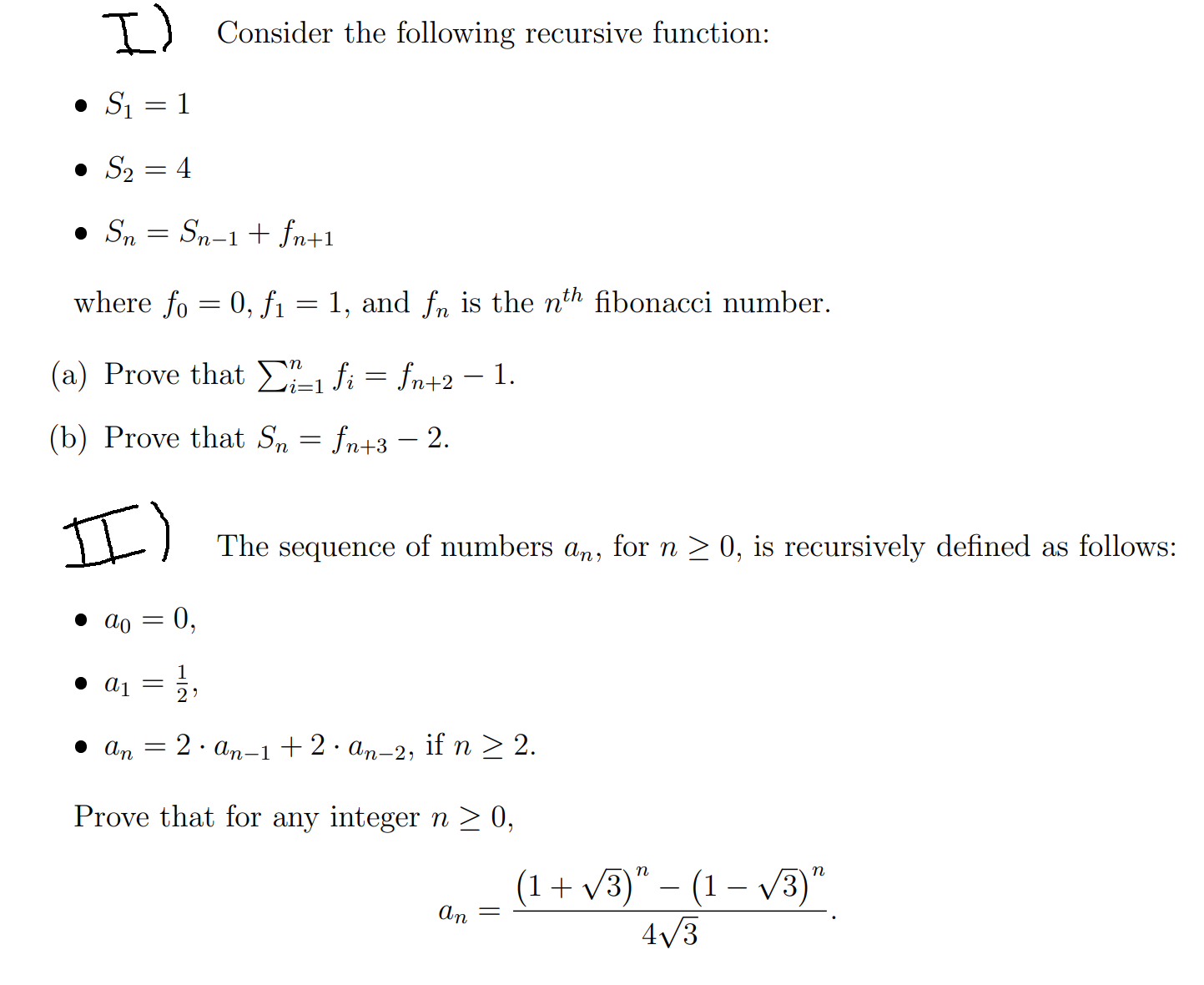 Solved answer questions i) ﻿and ii) ﻿on discrete | Chegg.com