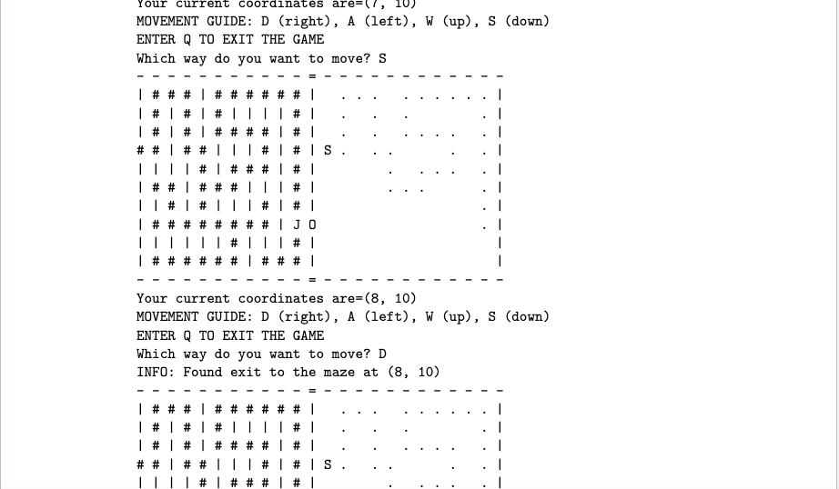 Solved Design and InputSince the size of the maze is not | Chegg.com