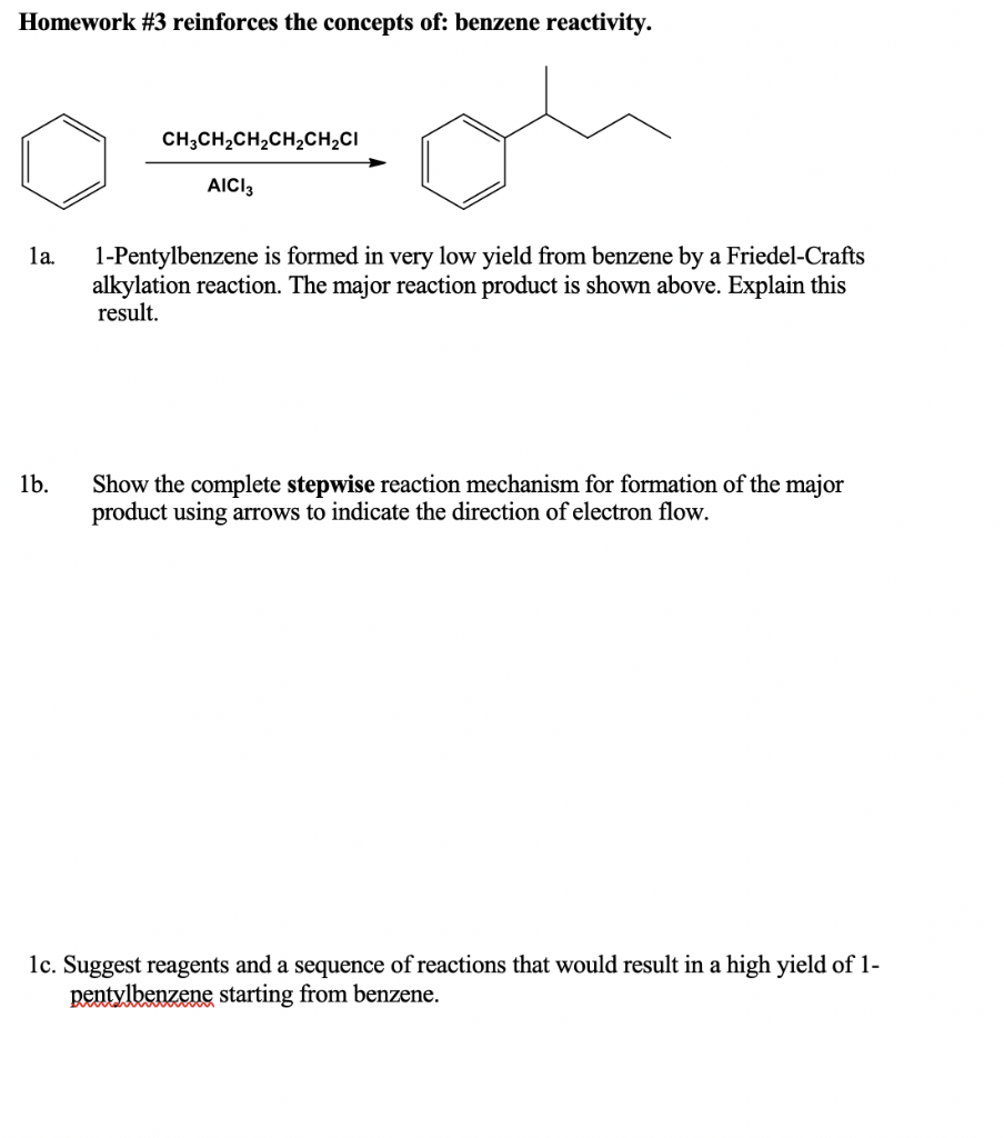 Solved Homework #3 reinforces the concepts of: benzene | Chegg.com