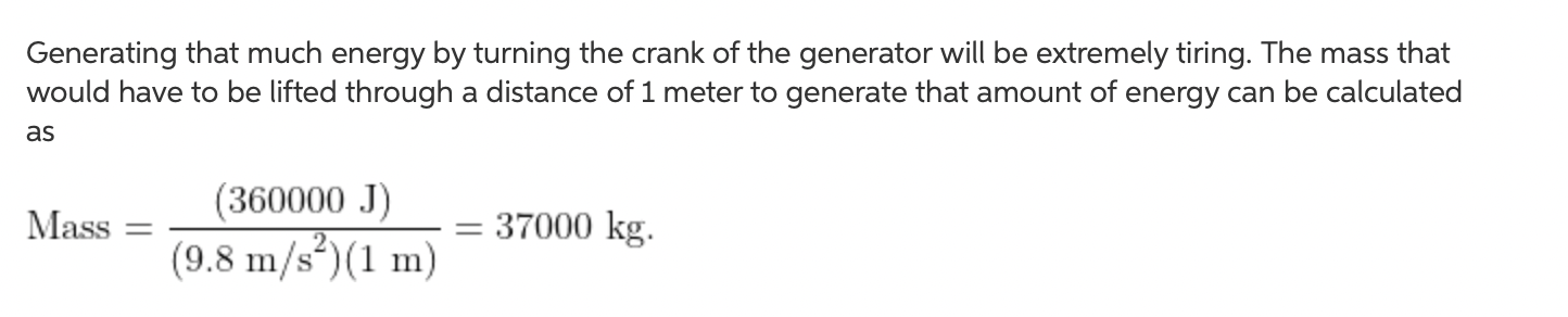 Solved I Googled "human power" and found this post on an | Chegg.com