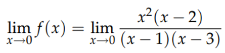 Solved Estimate limit:limx→0f(x)=limx→0x2(x-2)(x-1)(x-3) | Chegg.com