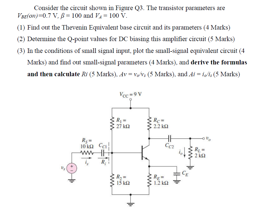 Solved Consider The Circuit Shown In Figure Q3 The