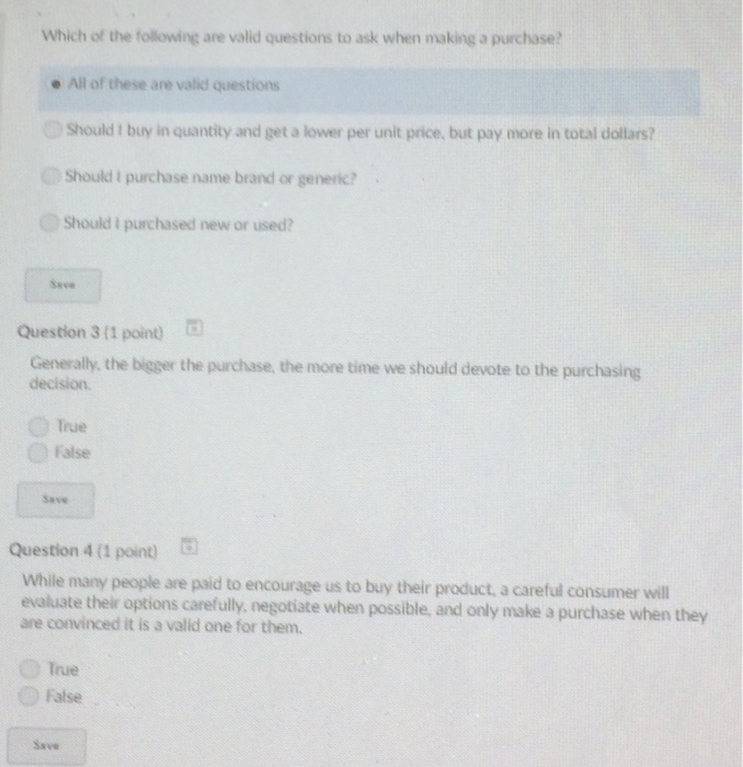 Solved Which of the following are valid questions to ask | Chegg.com