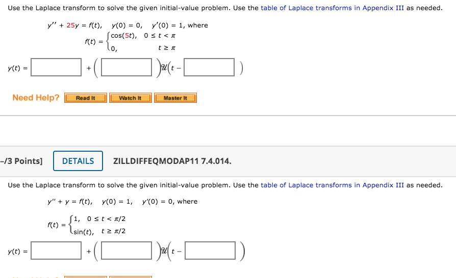 Solved Use the Laplace transform to solve the given | Chegg.com