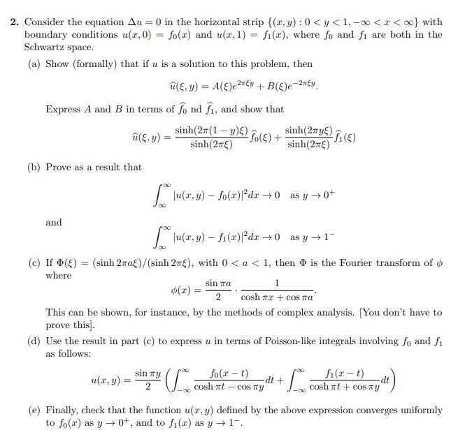 2. Consider the equation Au = 0 in the horizontal | Chegg.com