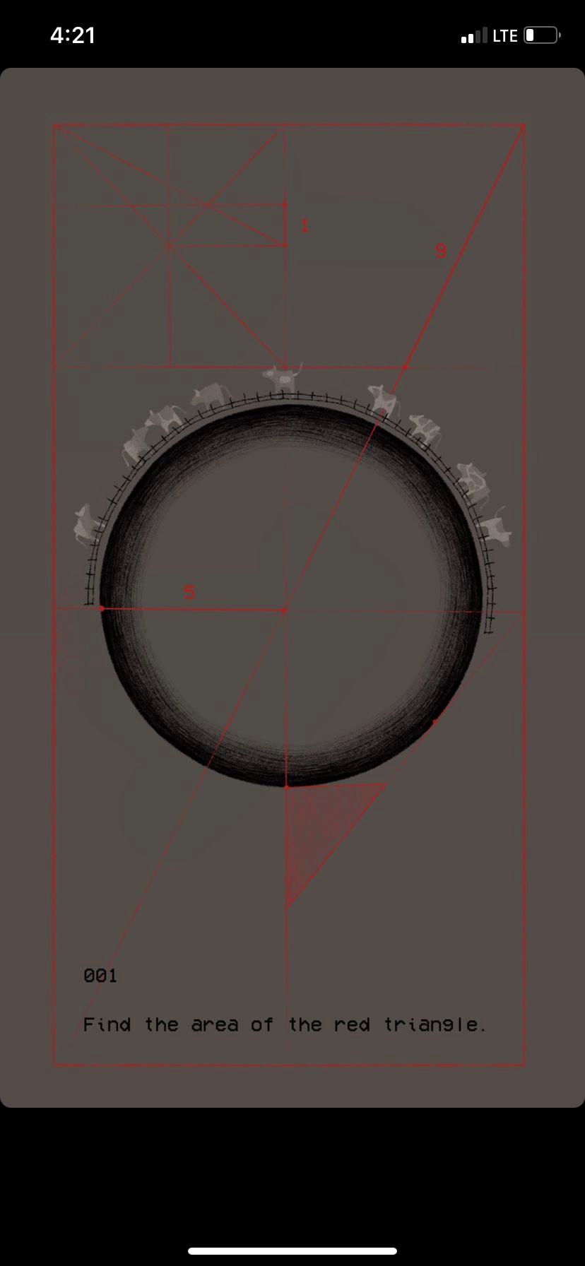 Find the area of the red triangle All info needed is | Chegg.com