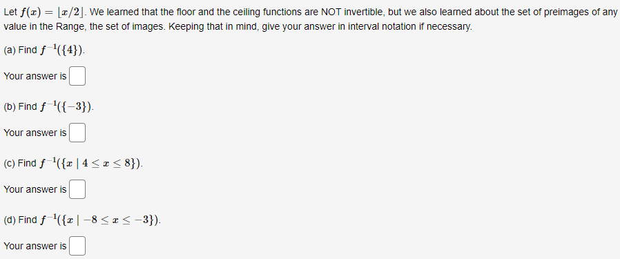 Solved Determine whether f is a function from Z to R. Enter | Chegg.com