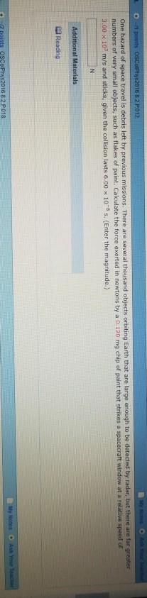 Solved There are several thousand objects orbiting Earth | Chegg.com