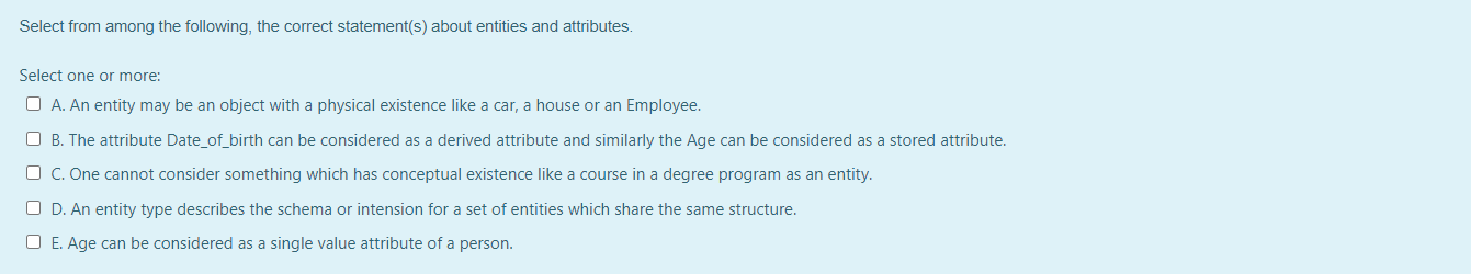 Solved Select from among the following, the correct | Chegg.com