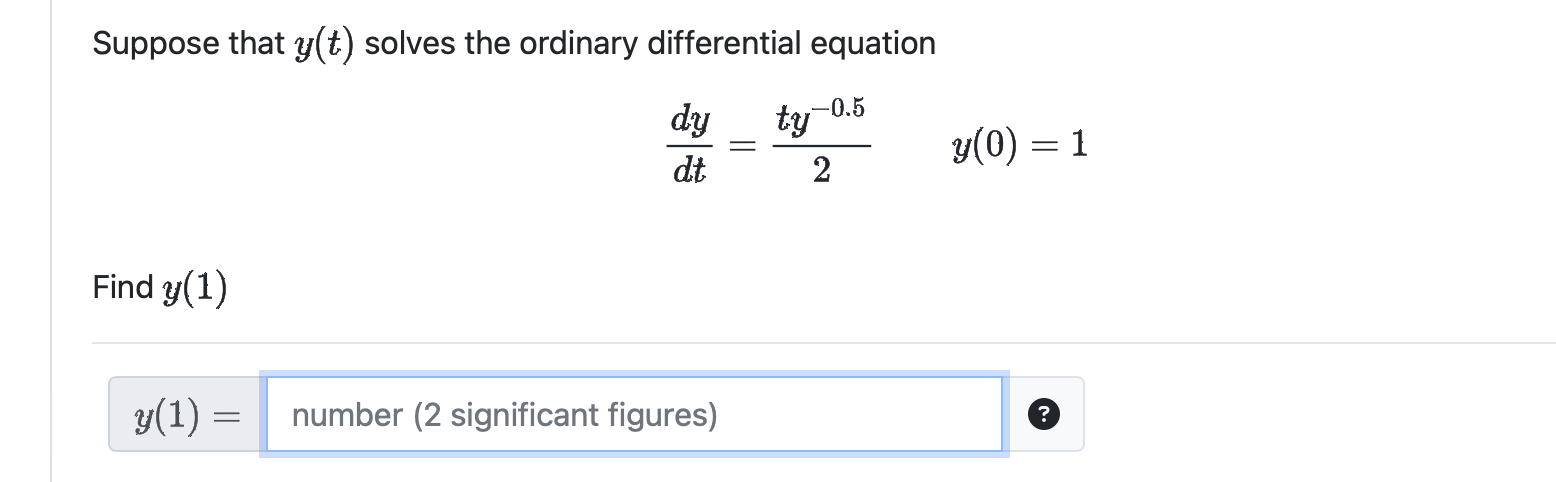 Solved Suppose that y(t) solves the ordinary differential | Chegg.com Solved Suppose that y(t) solves the ordinary differential | Chegg.com