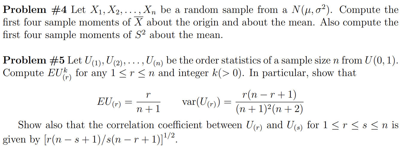 Solved Problem \#4 Let X1,X2,…,Xn be a random sample from a | Chegg.com