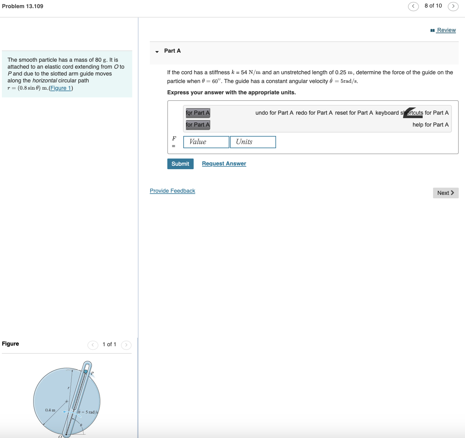 Solved The smooth particle has a mass | Chegg.com