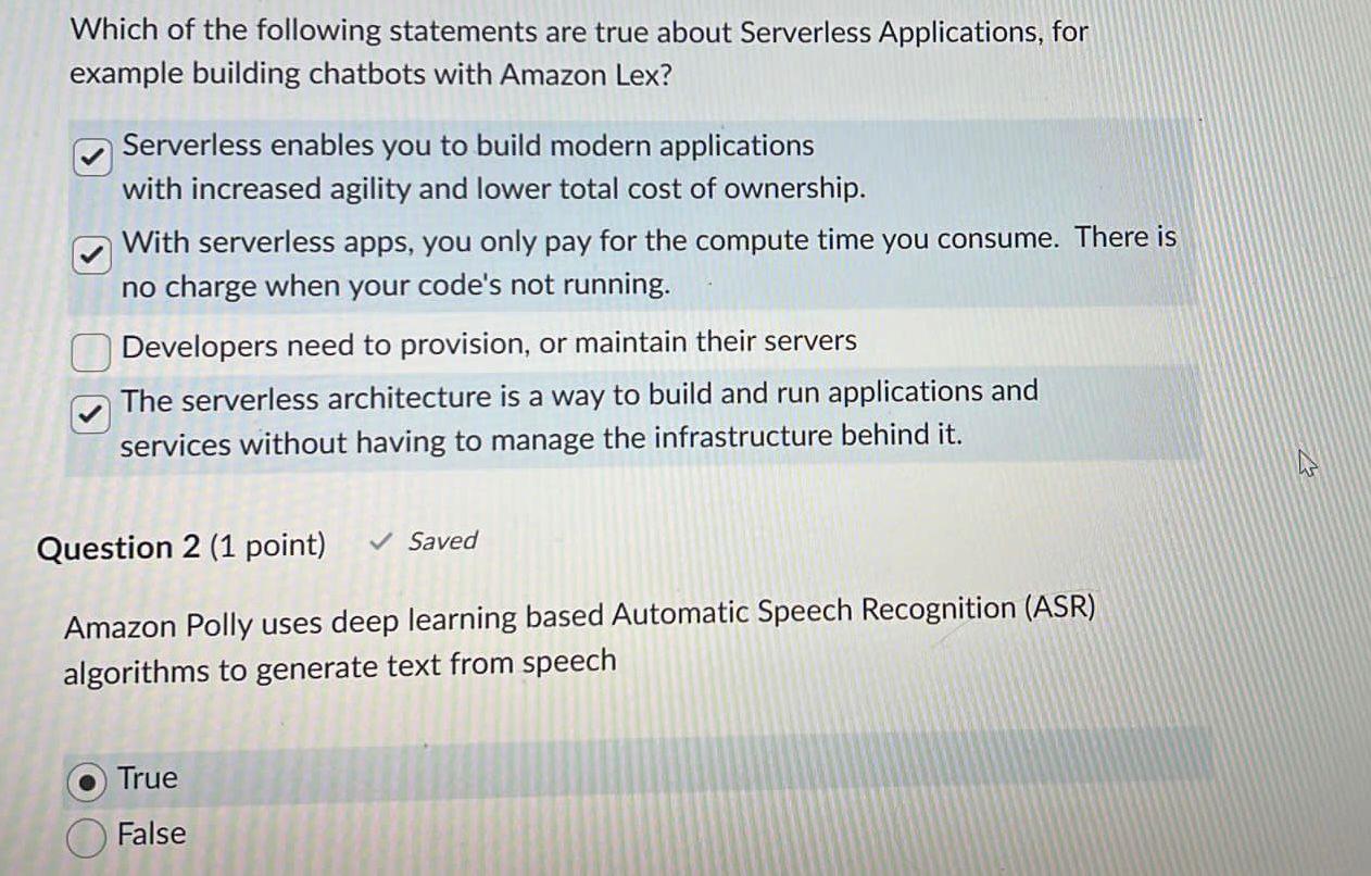 Solved What service does Amazon Lex use for text-to-speech? | Chegg.com