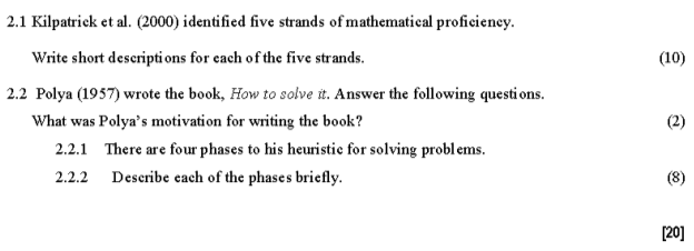 Solved 2.1 Kilpatrick et al. (2000) identified five strands | Chegg.com