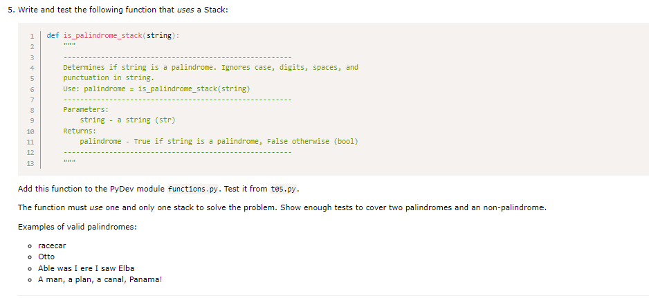 Solved Write and test the following function that uses a | Chegg.com