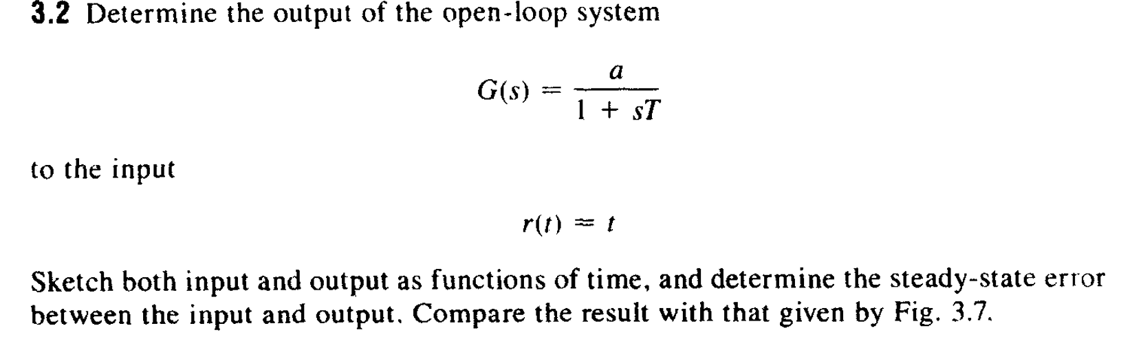 Solved 3.2 ﻿Determine the output of the open-loop | Chegg.com