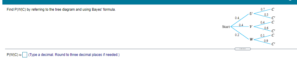 Solved Find P(WIC) by referring to the tree diagram and | Chegg.com