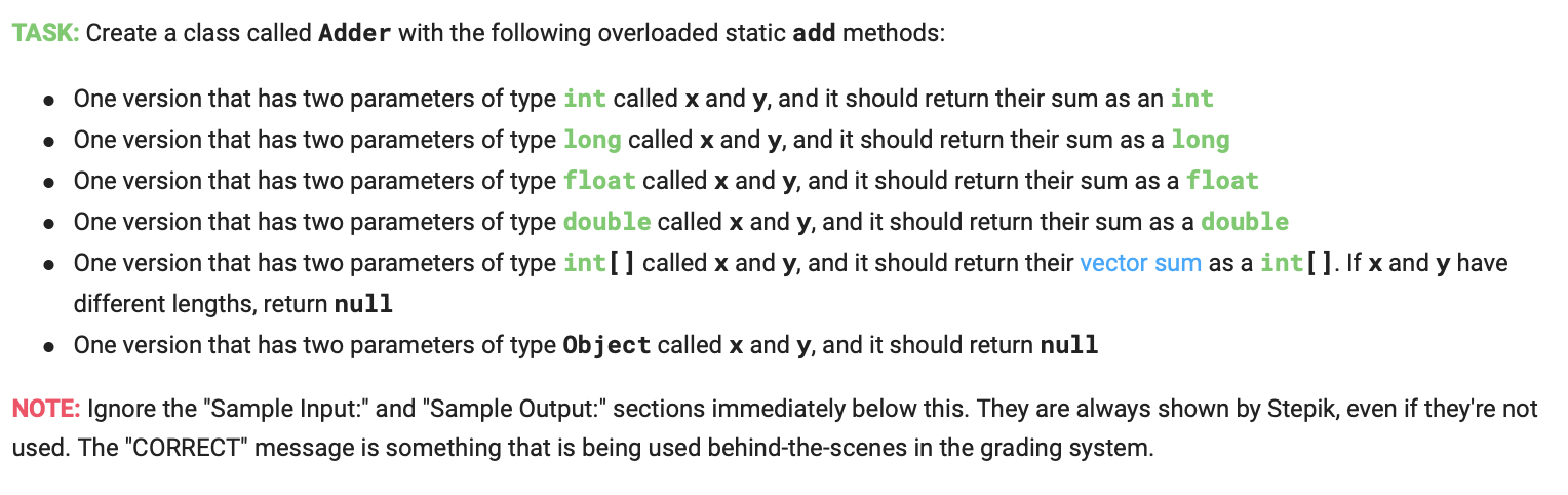 Solved TASK: Create a class called Adder with the following | Chegg.com