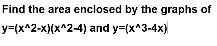 Solved Find the area enclosed by the graphs of | Chegg.com