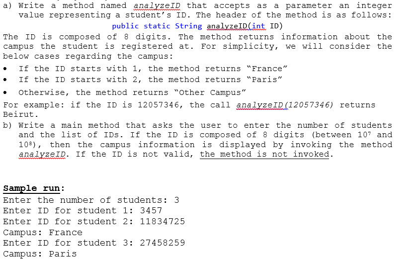 Solved Programming Java Code Write a method named | Chegg.com