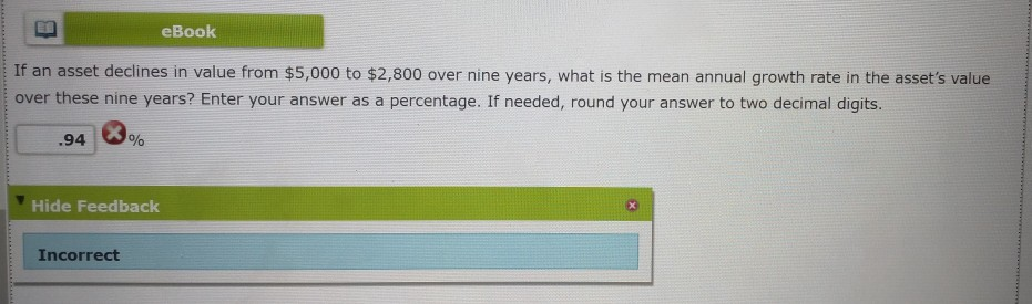 Solved eBook If an asset declines in value from $5,000 to | Chegg.com