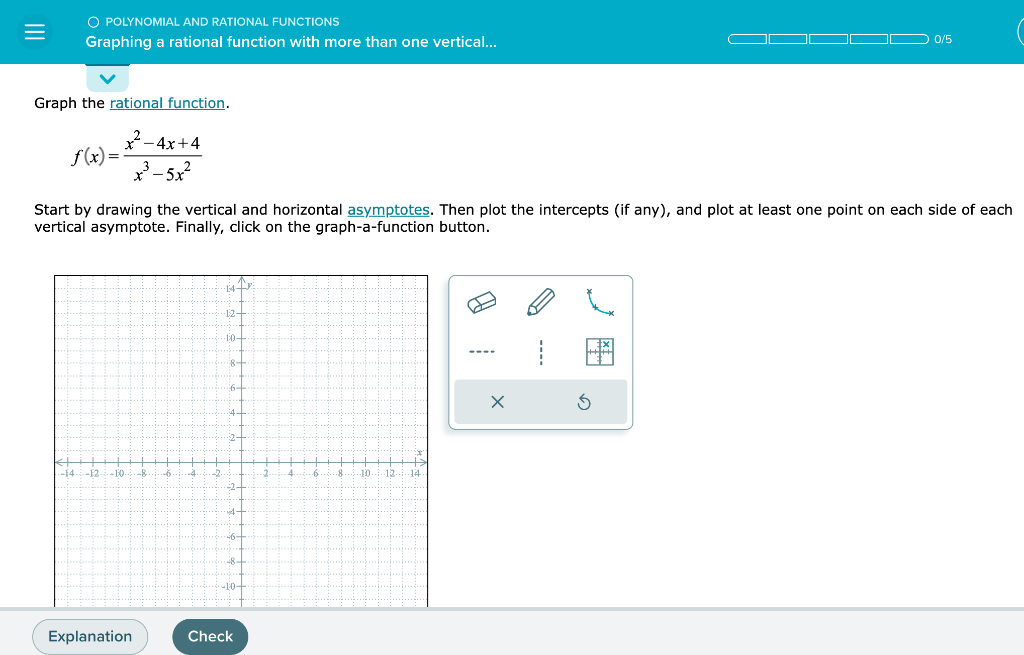 Solved POLYNOMIAL AND RATIONAL FUNCTIONS Graphing a rational | Chegg.com