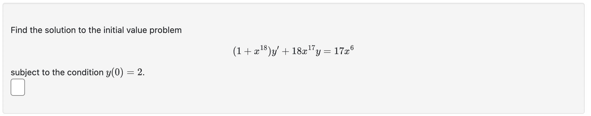 Solved Find the solution to the initial value problem | Chegg.com