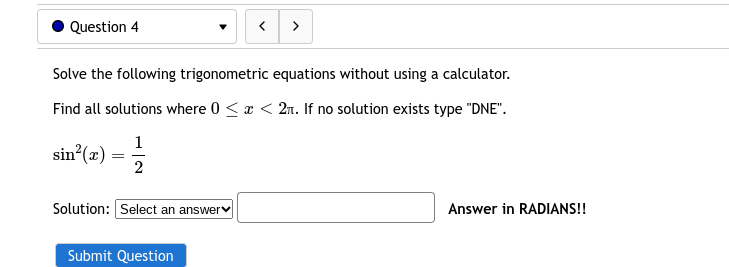 Solved Solve the following trigonometric equations without | Chegg.com