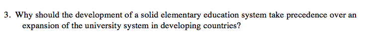 Solved 3. Why should the development of a solid elementary | Chegg.com