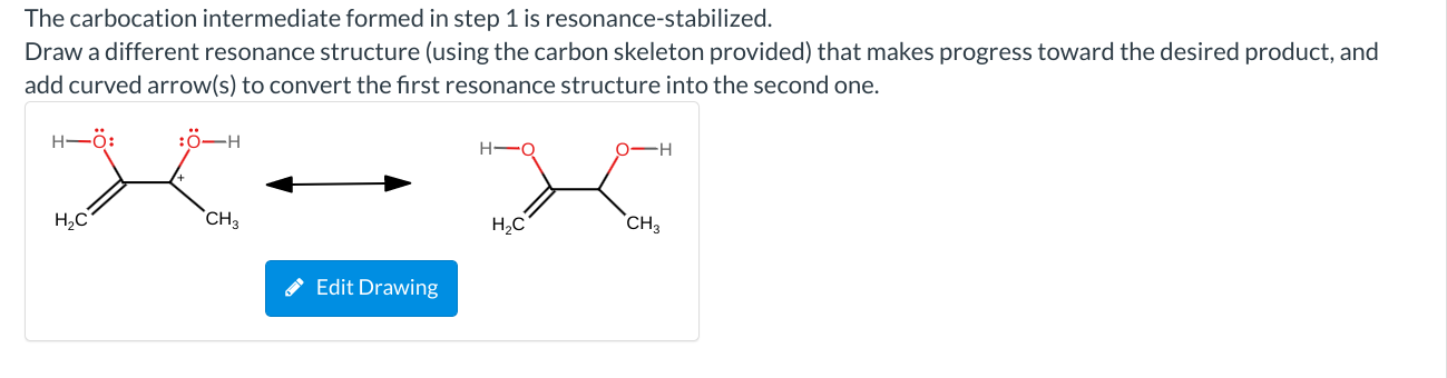 Solved The carbocation intermediate formed in step 1 is | Chegg.com